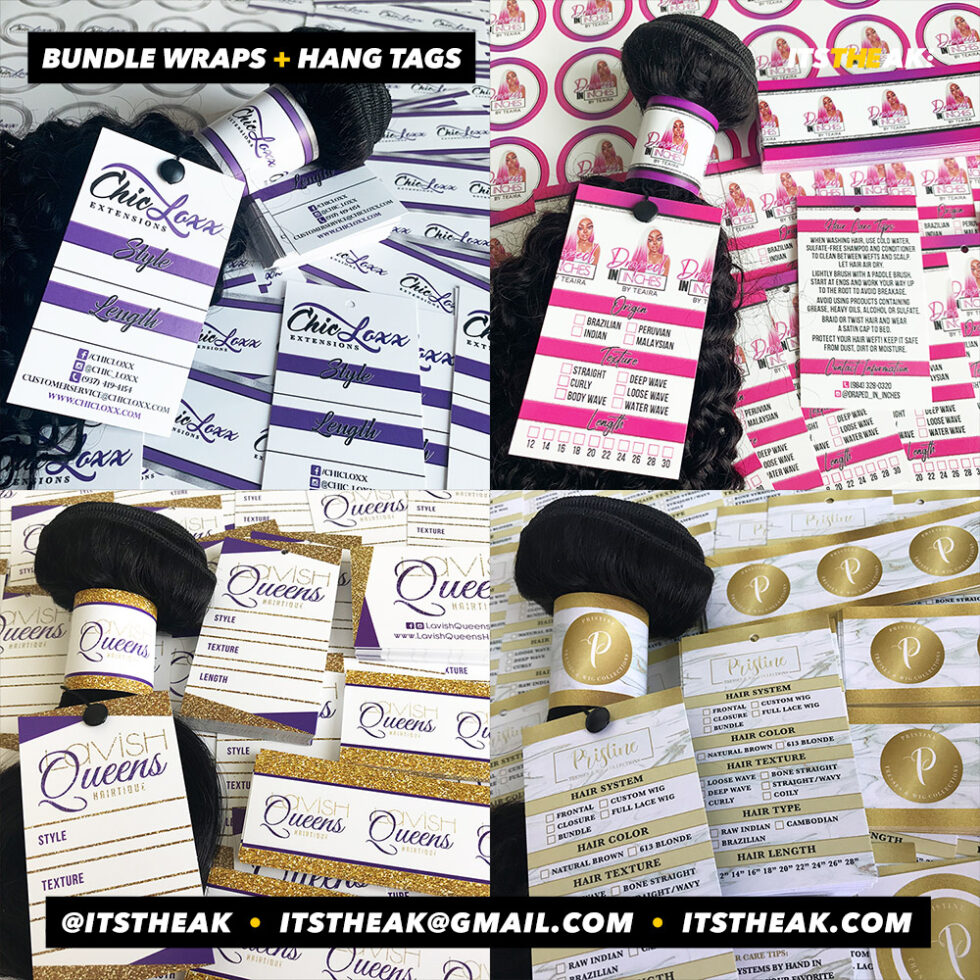 Custom Bundle Wraps & Hang Tags | Professional Printing
