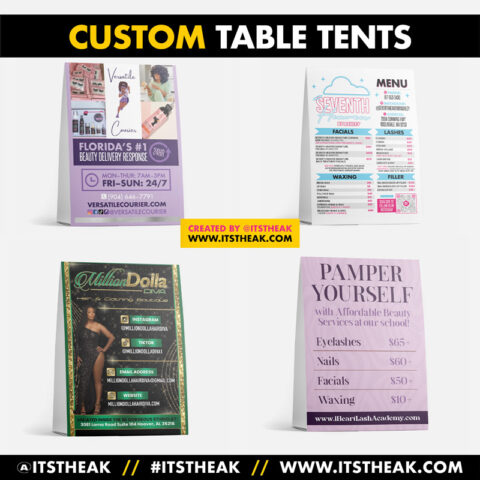Custom Table Tents // Customized for your special event!