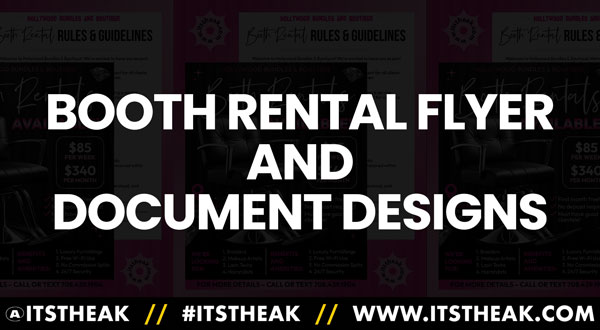 Booth Rental Flyer + Rules and Guidelines Document Design