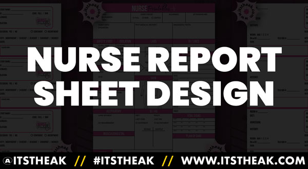 Custom Printable Nurse Report Sheet Design